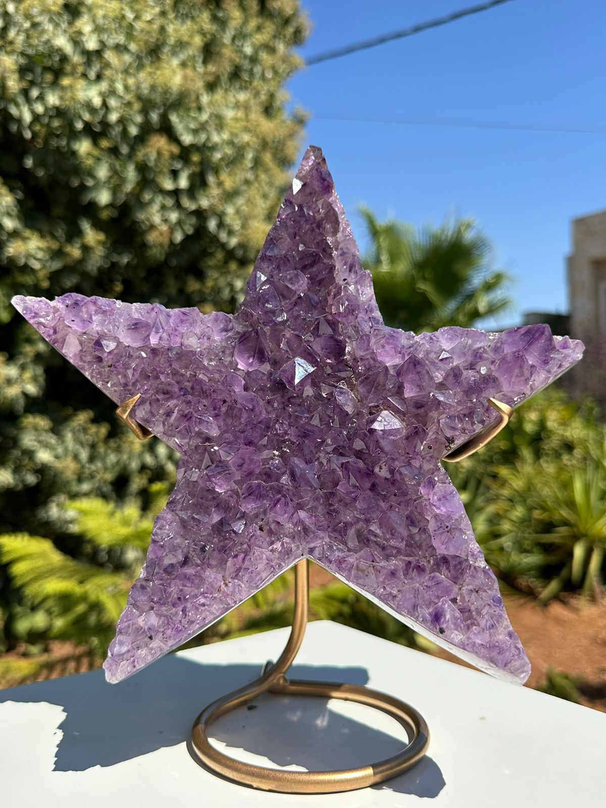 House of Fossils and Gems » Amethyst Star on stand