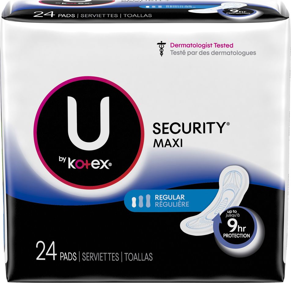 Choices » U BY KOTEX MAXI PAD REGULAR 24 CT 036000010039