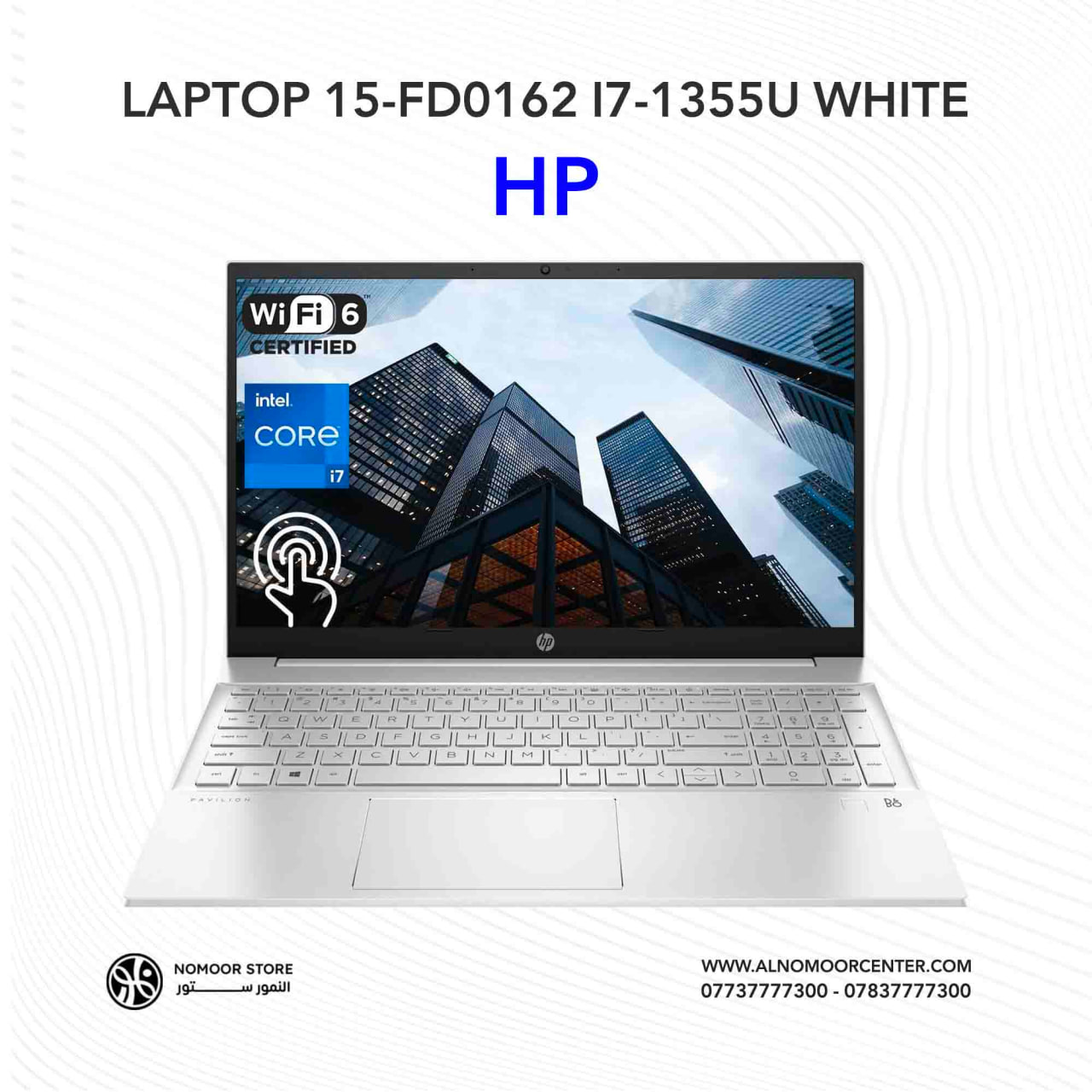 النمور ستور » لابتوب HP LAPTOP 15-FD0162 i7-1355U WHITE